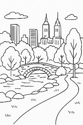 Landmarks And Iconic Place Coloring Pages - Kivios