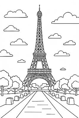 Landmarks And Iconic Place Coloring Pages - Kivios