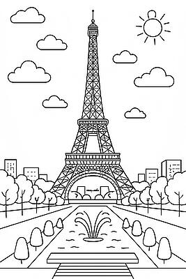 Landmarks And Iconic Place Coloring Pages - Kivios