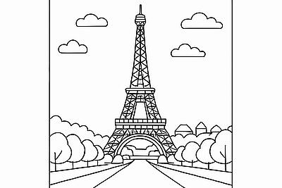 Landmarks And Iconic Place Coloring Pages - Kivios