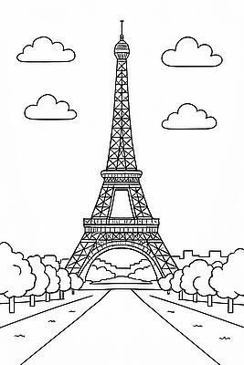 Landmarks And Iconic Place Coloring Pages - Kivios