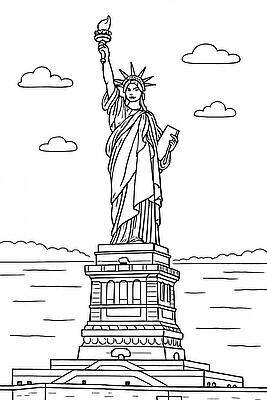Landmarks And Iconic Place Coloring Pages - Kivios