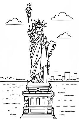Landmarks And Iconic Place Coloring Pages - Kivios