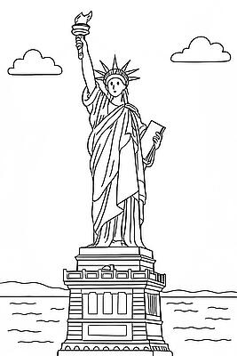Landmarks And Iconic Place Coloring Pages - Kivios