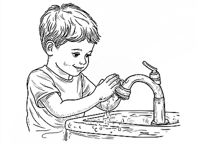 Health And Hygiene Coloring Pages - Kivios