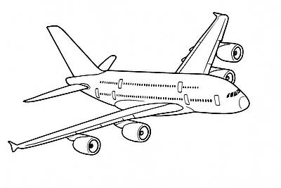 Airbus A380 Coloring Pages