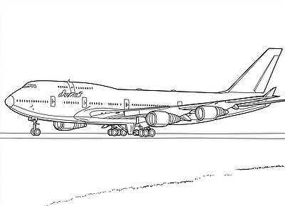 Commercial Jet Coloring Pages - Kivios