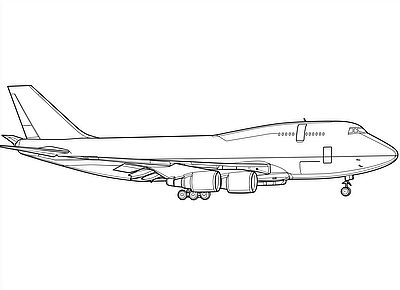 Commercial Jet Coloring Pages - Kivios