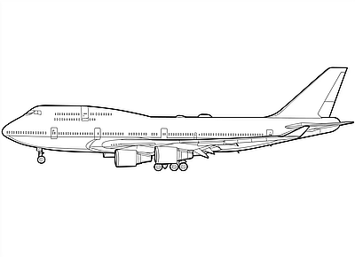 Commercial Jet Coloring Pages - Kivios
