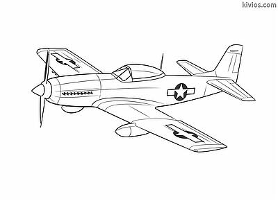 Military Aircraft Coloring Pages - Kivios