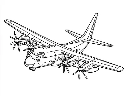 Military Aircraft Coloring Pages - Kivios