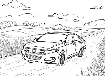 honda civic coloring book