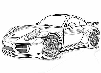 Porsche Coloring Pages - Kivios