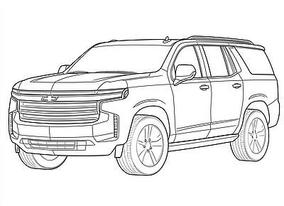 SUV Coloring Pages - Kivios