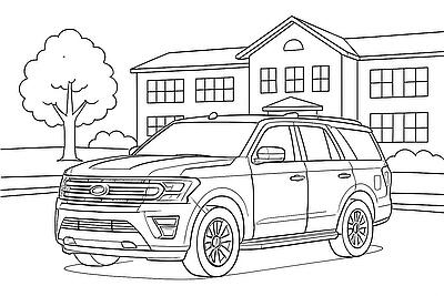 SUV Coloring Pages - Kivios