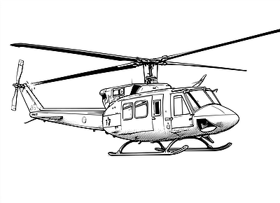 Military Helicopter Coloring Pages - Kivios