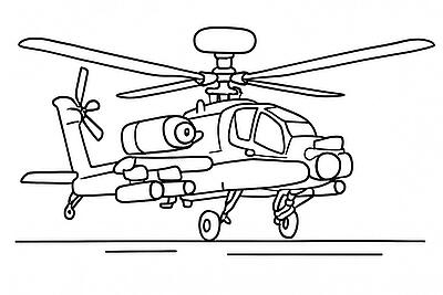 Military Helicopter Coloring Pages - Kivios