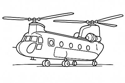 Military Helicopter Coloring Pages - Kivios