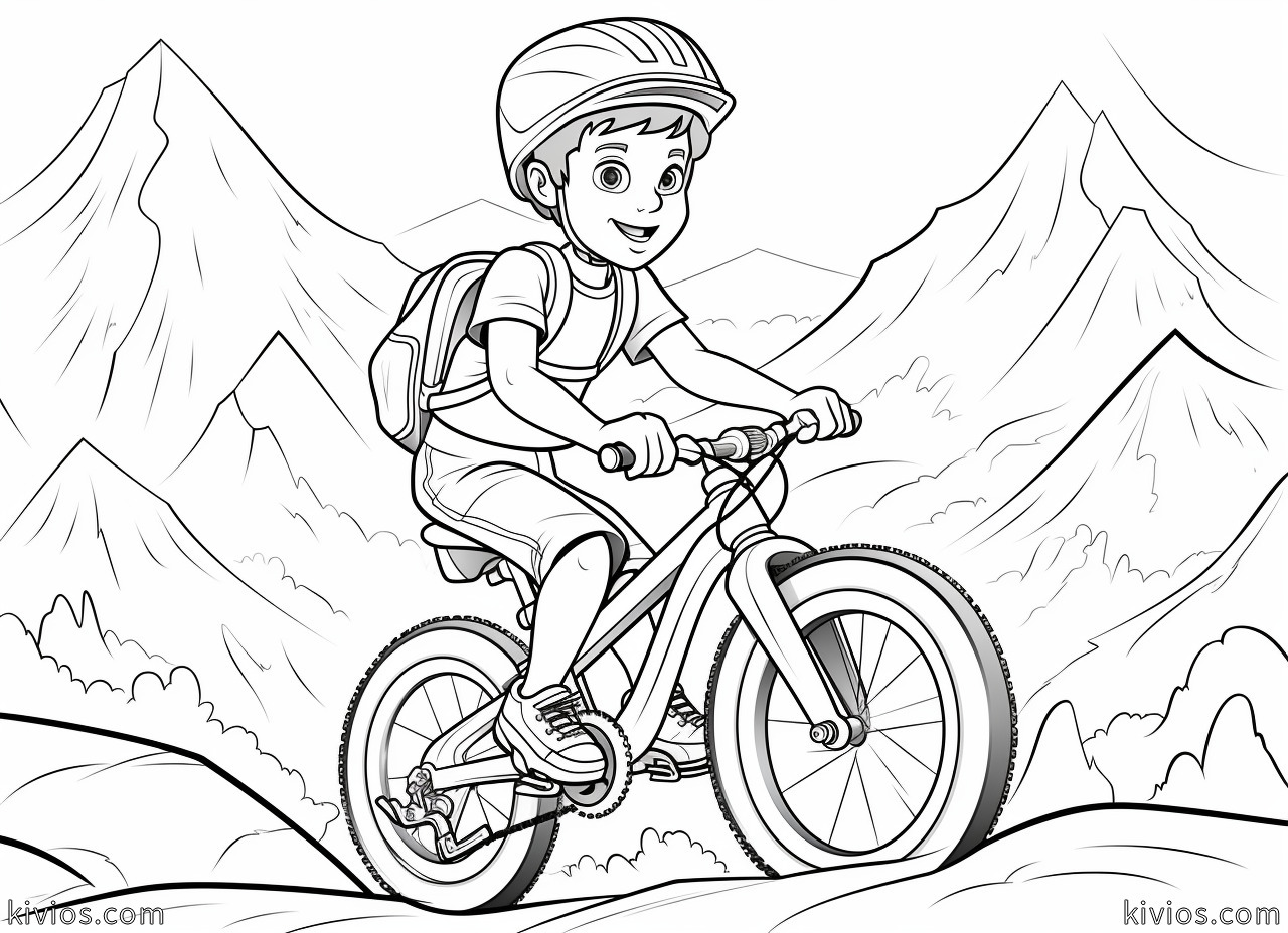 Mountain Bike Coloring Pages - Kivios