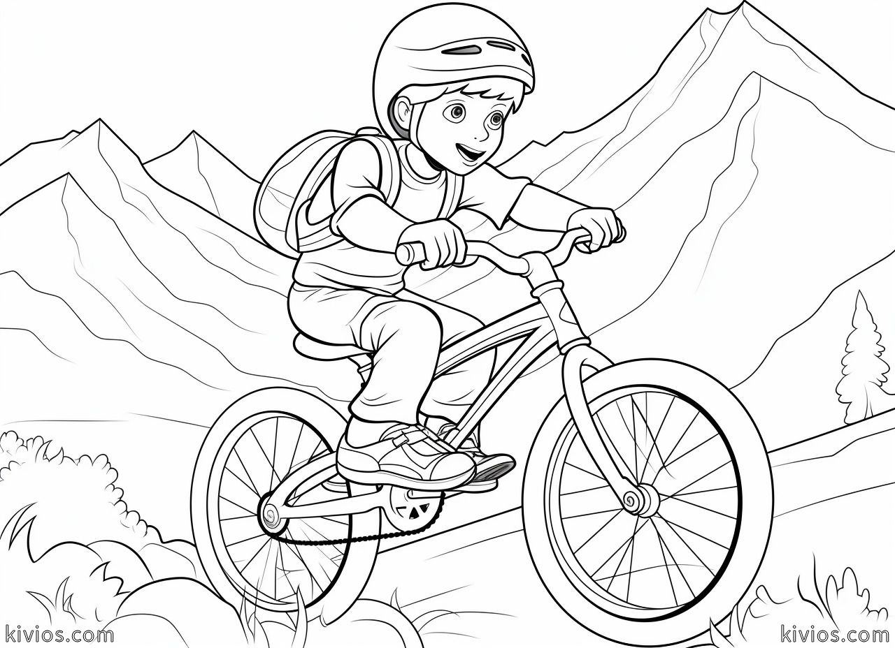 Mountain Bike Coloring Pages - Kivios