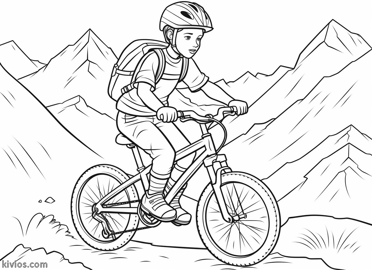 Mountain Bike Coloring Pages - Kivios