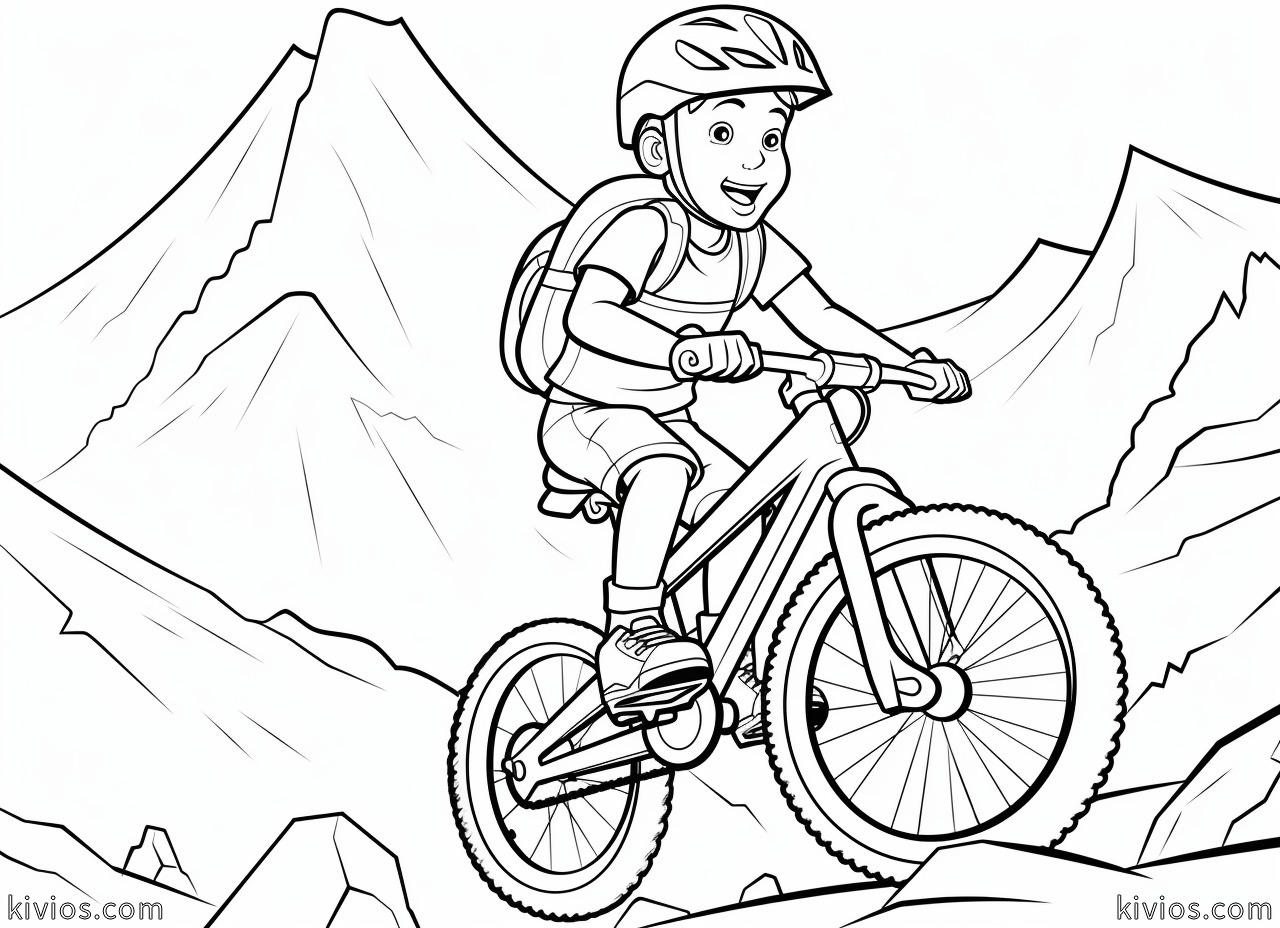 Mountain Bike Coloring Pages - Kivios