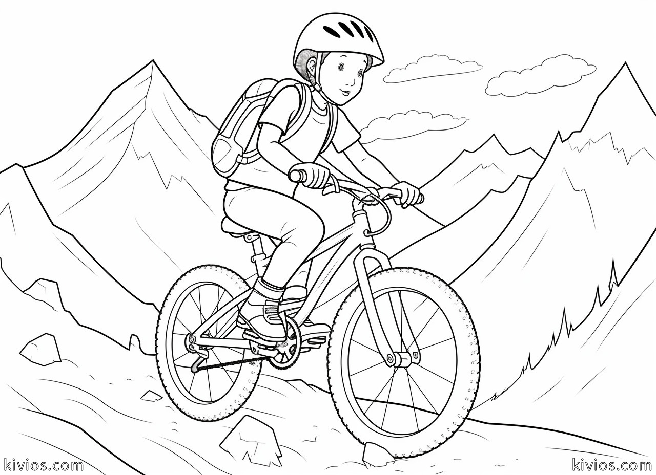 Mountain Bike Coloring Pages - Kivios