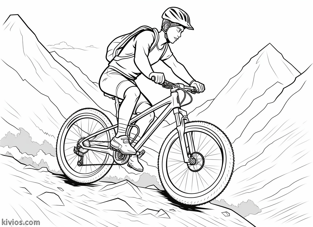 Mountain Bike Coloring Pages - Kivios