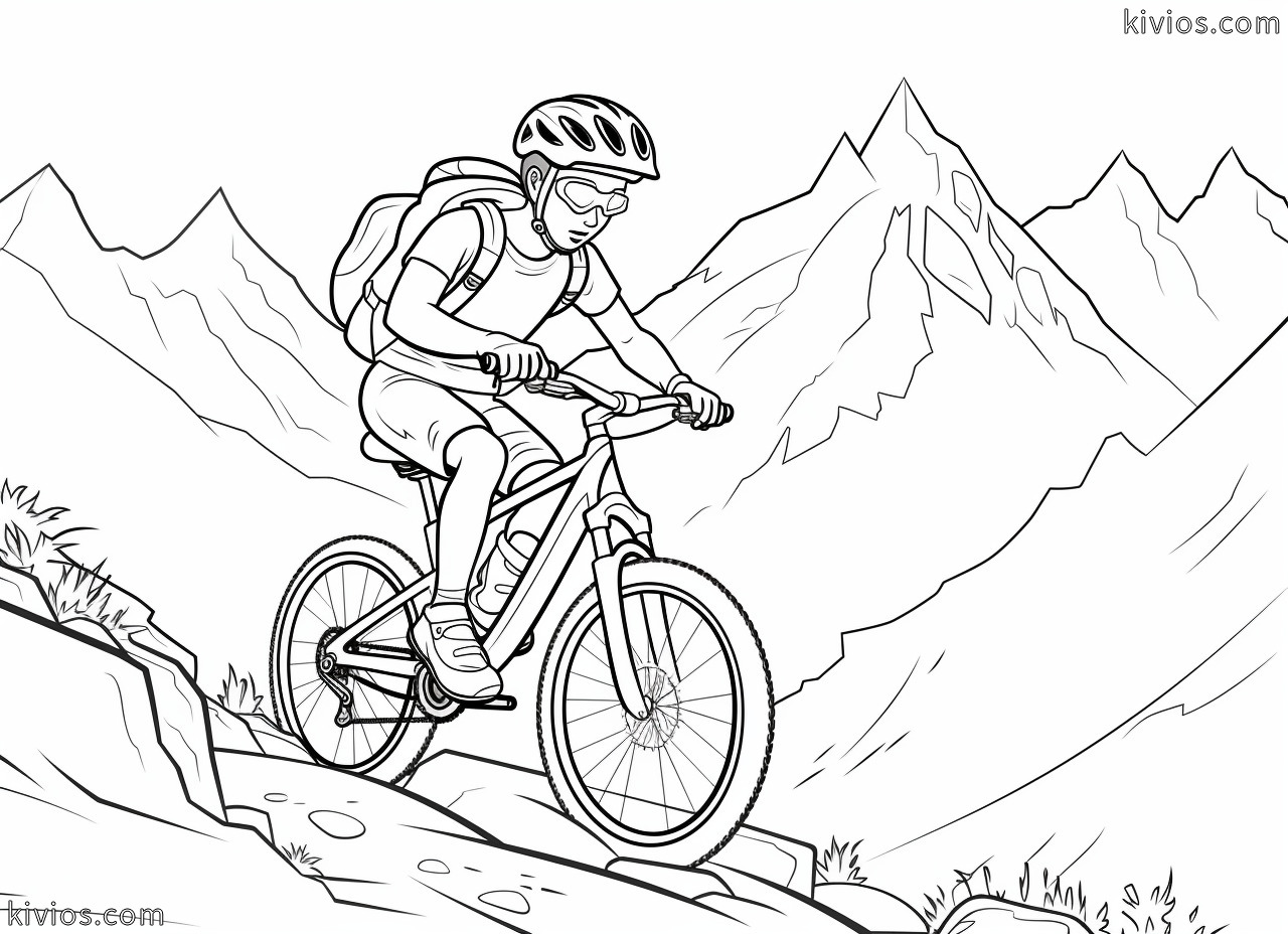 Mountain Bike Coloring Pages - Kivios