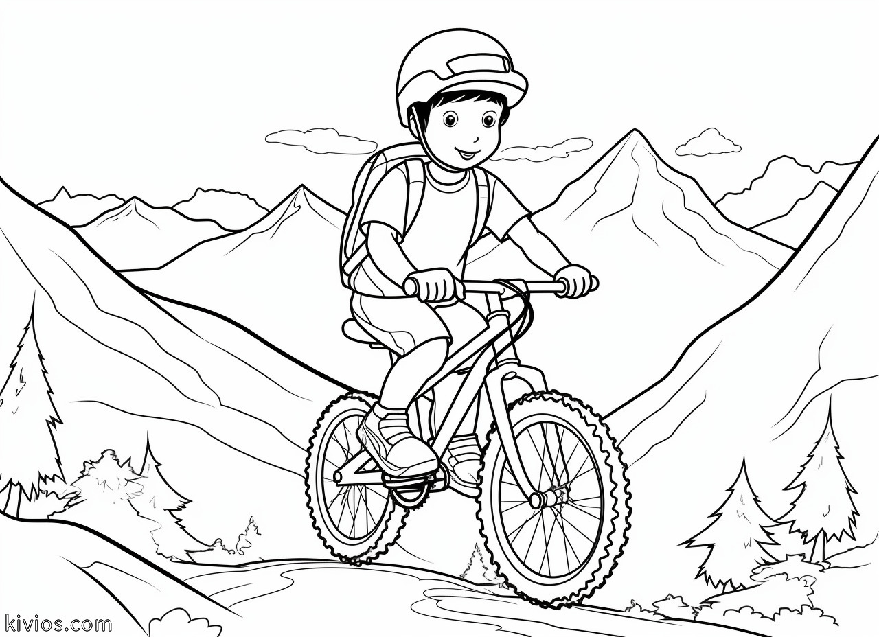 Mountain Bike Coloring Pages - Kivios