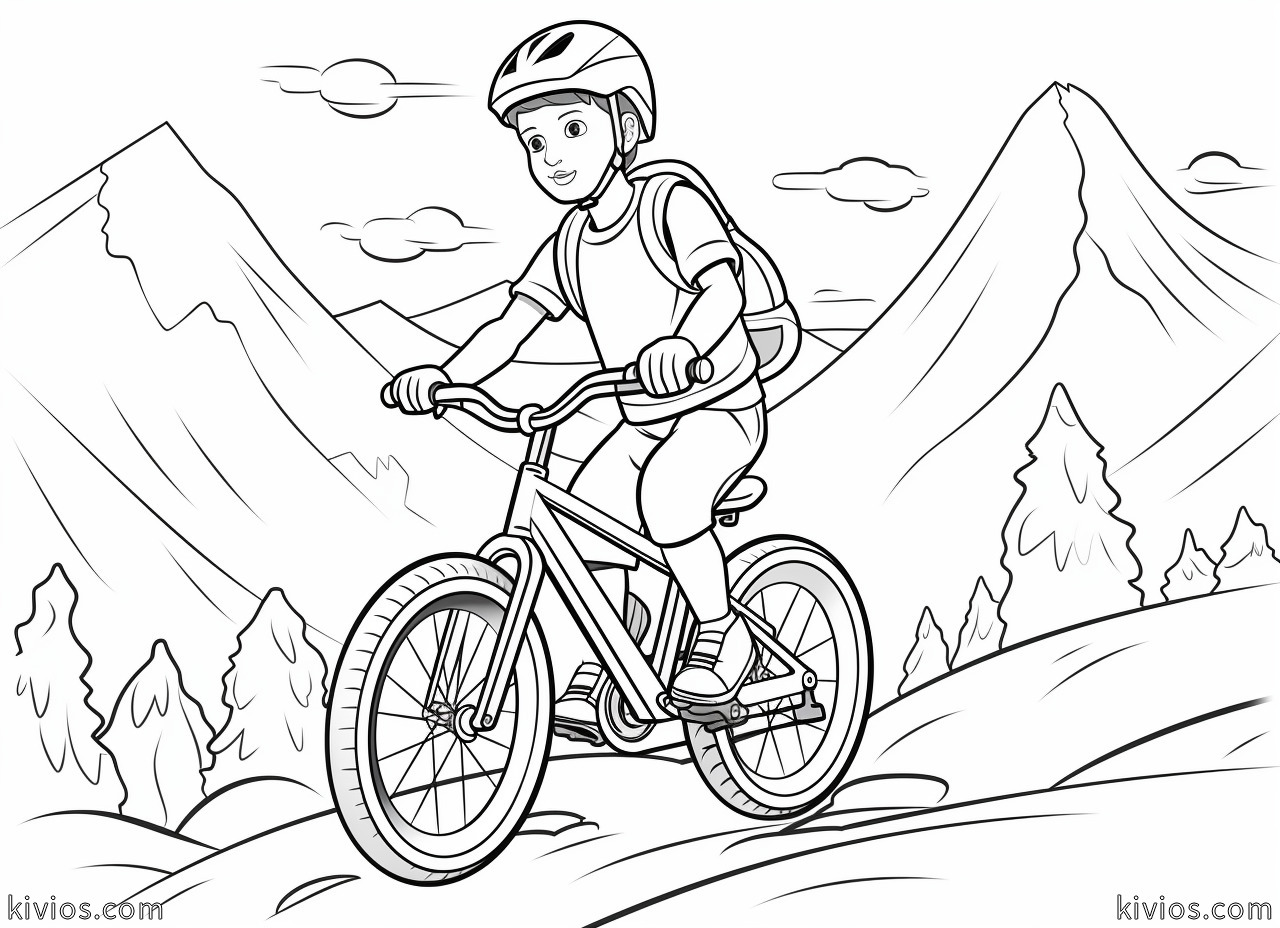 Mountain Bike Coloring Pages - Kivios