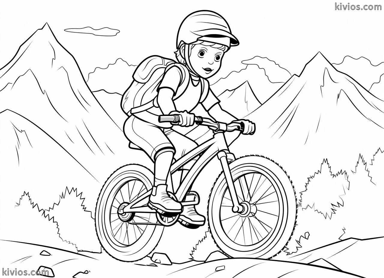 Mountain Bike Coloring Pages - Kivios