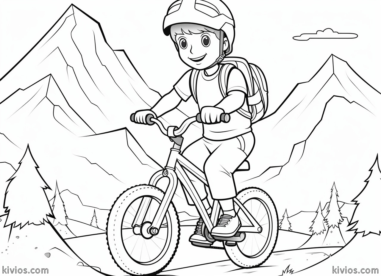 Mountain Bike Coloring Pages - Kivios