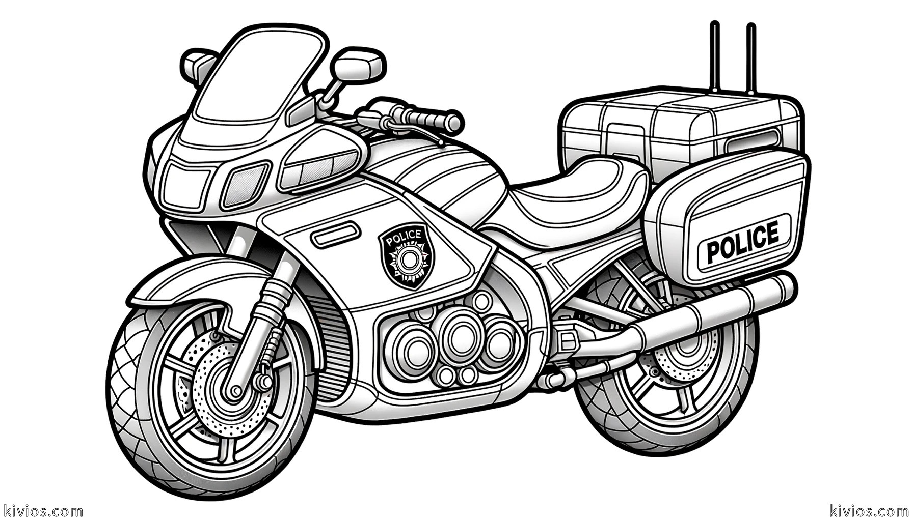Motorcycle Coloring Pages - Kivios