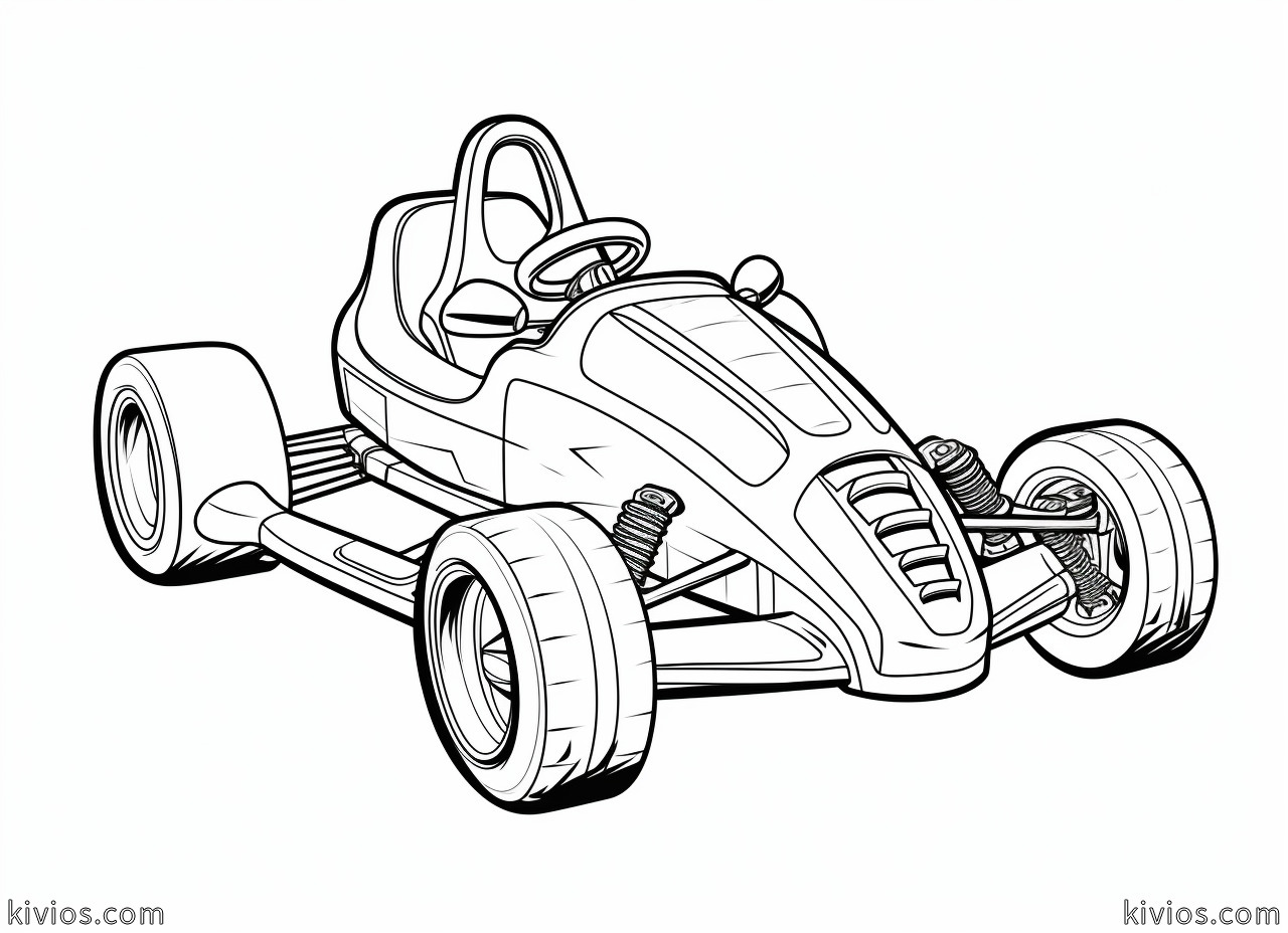 Go-Kart Coloring Pages - Kivios