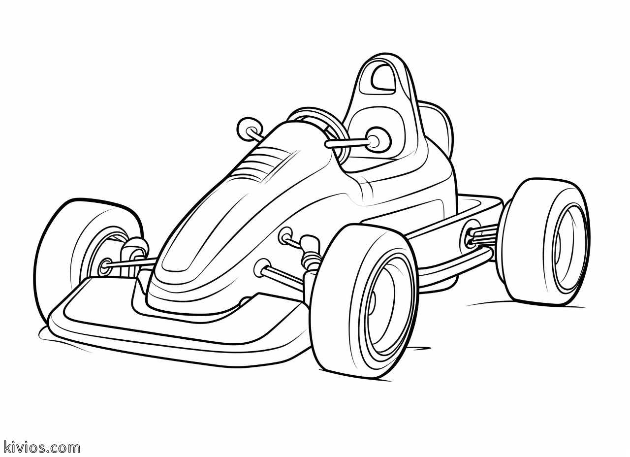 Go-Kart Coloring Pages - Kivios