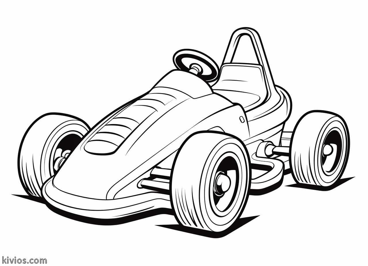 Go-Kart Coloring Pages - Kivios