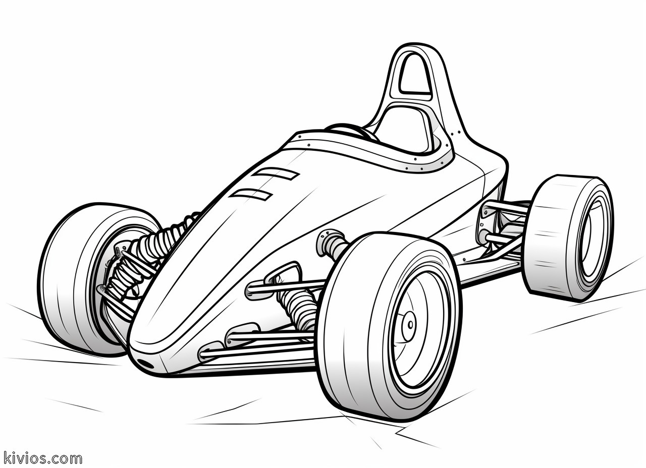 Go-Kart Coloring Pages - Kivios