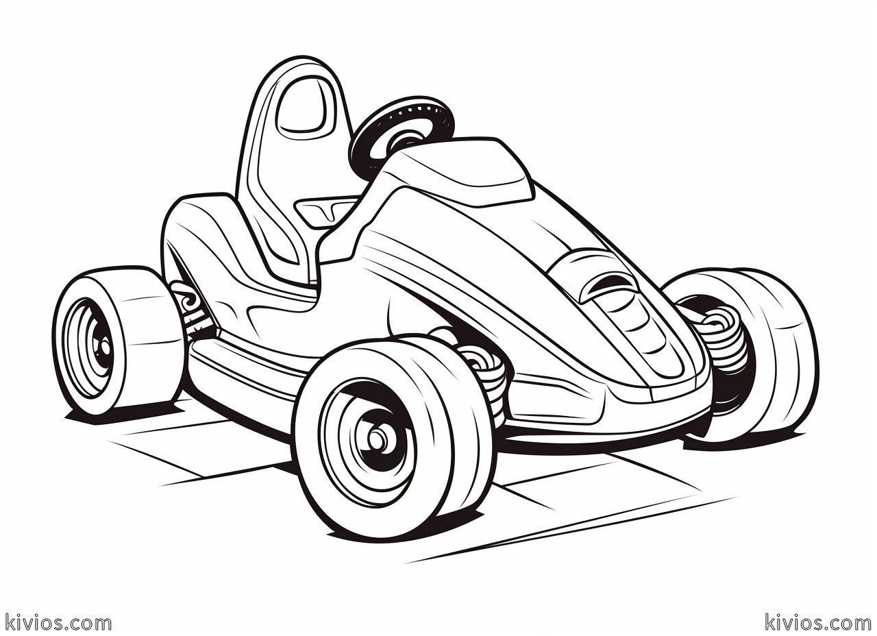 Go-Kart Coloring Pages - Kivios