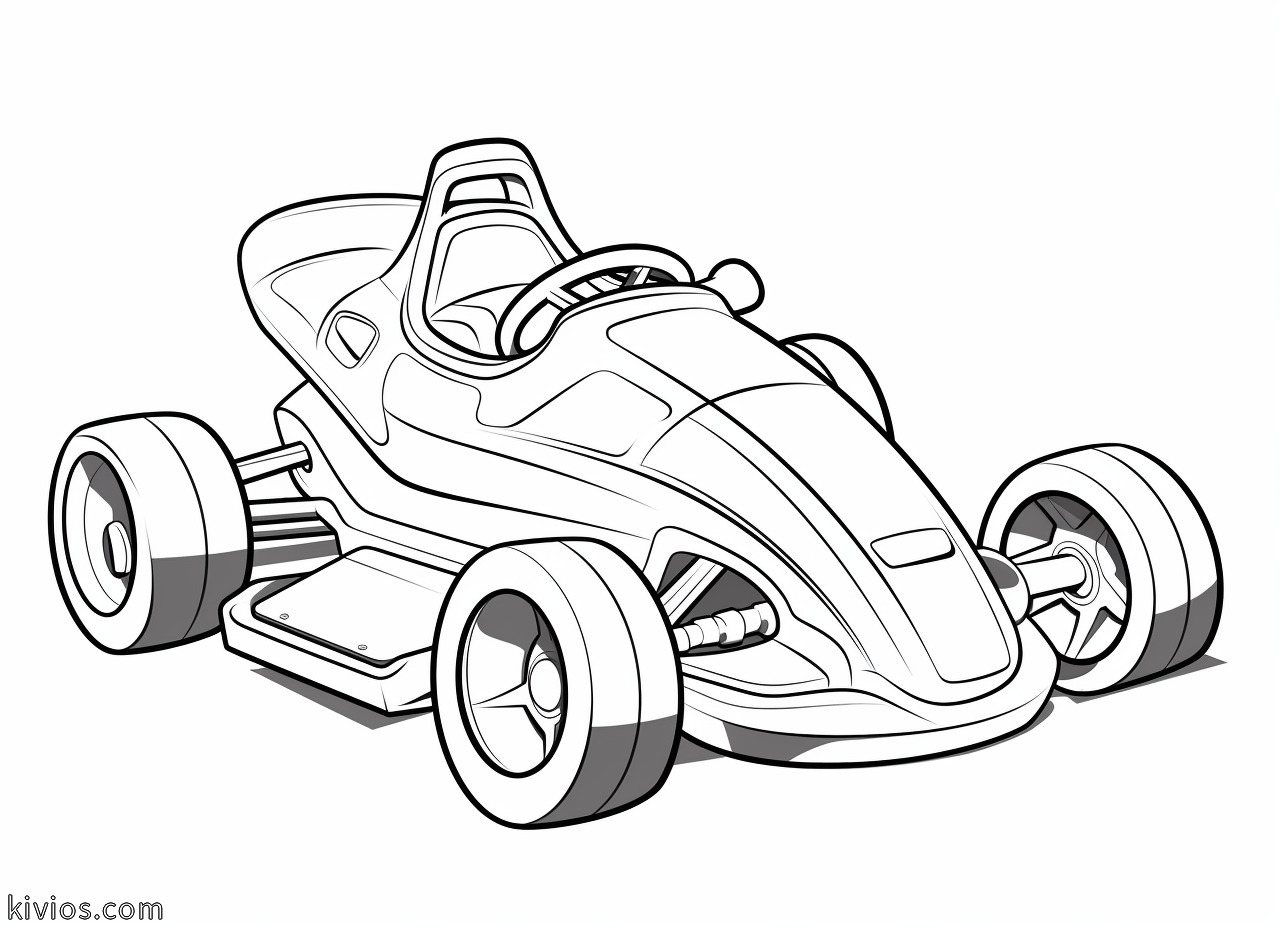Go-Kart Coloring Pages - Kivios