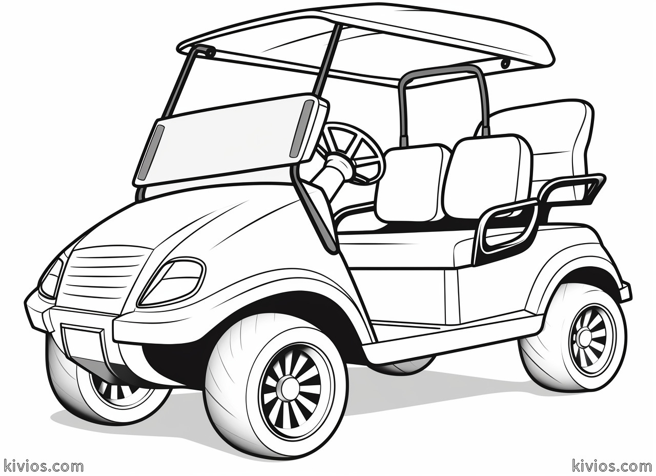 Golf Carts Coloring Pages - Kivios