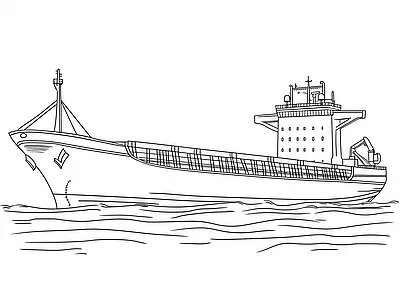 Cargo Ship Coloring Pages - Kivios