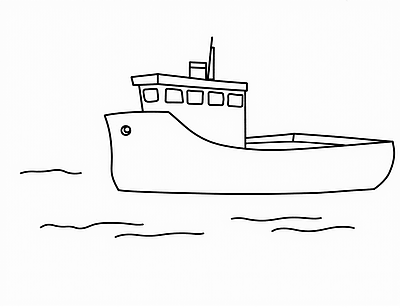 Cargo Ships Coloring Pages - Kivios