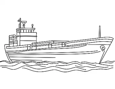 Cargo Ships Coloring Pages - Kivios