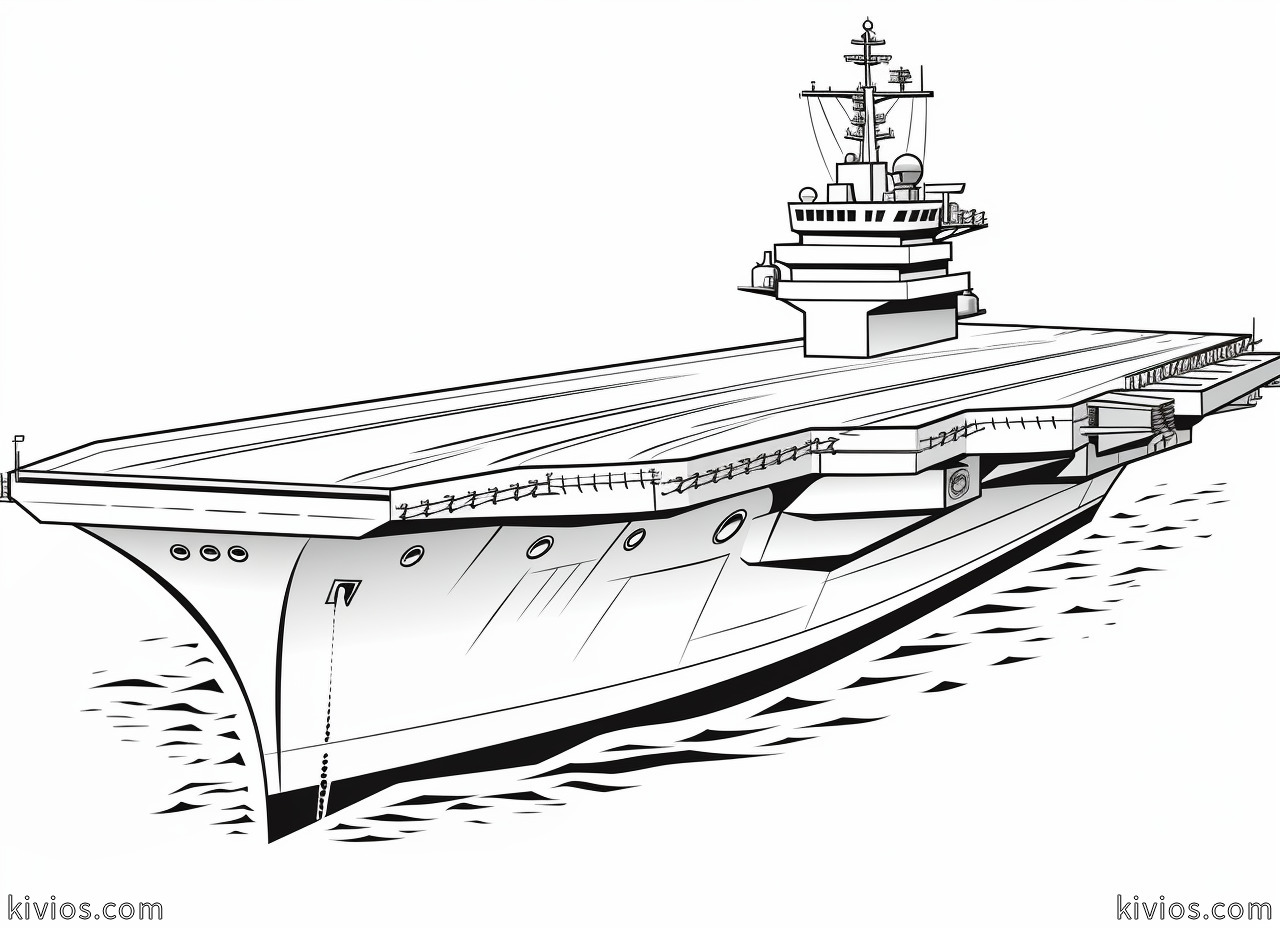 Military Ship Coloring Pages - Kivios