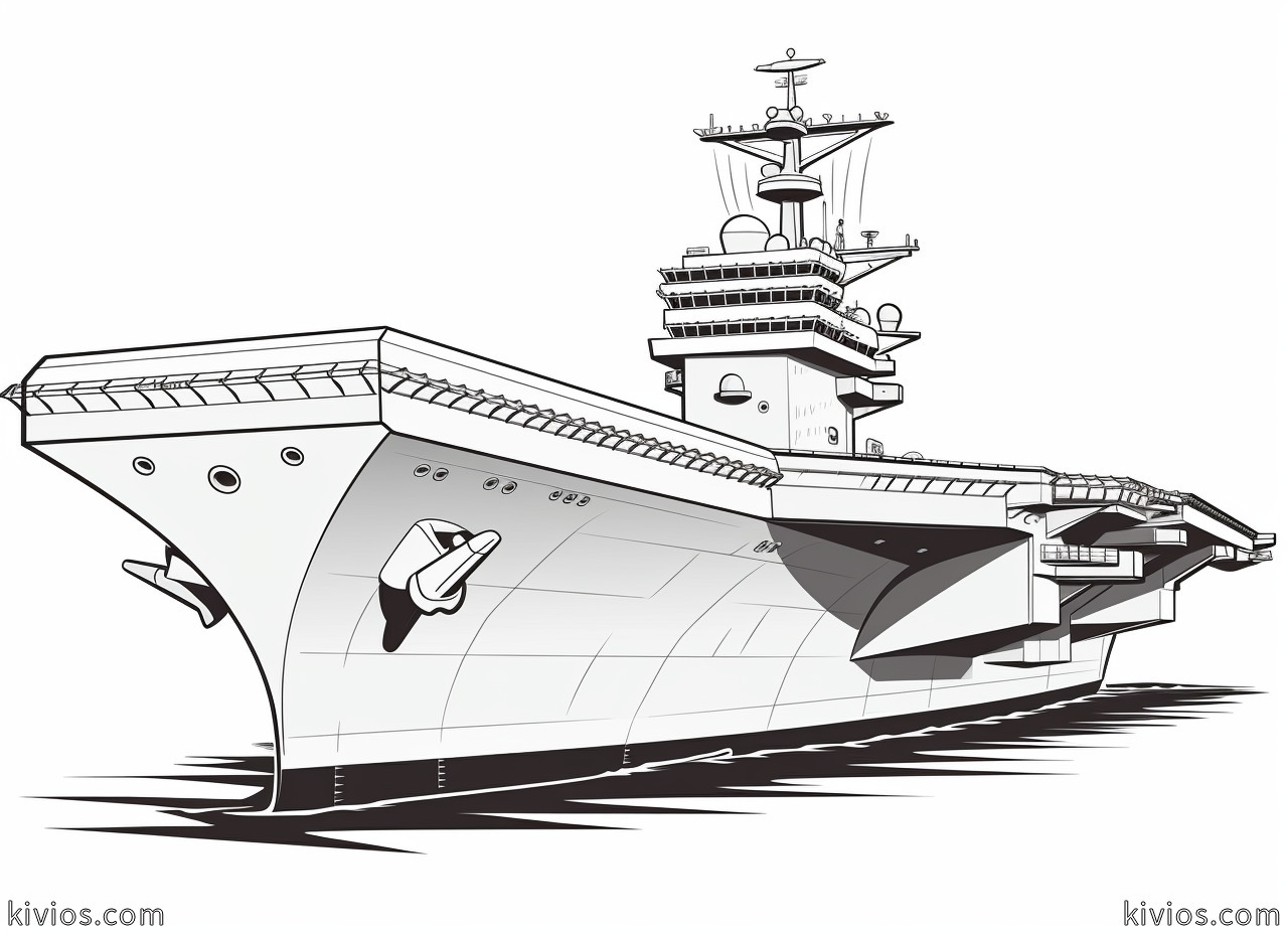 Military Ship Coloring Pages - Kivios