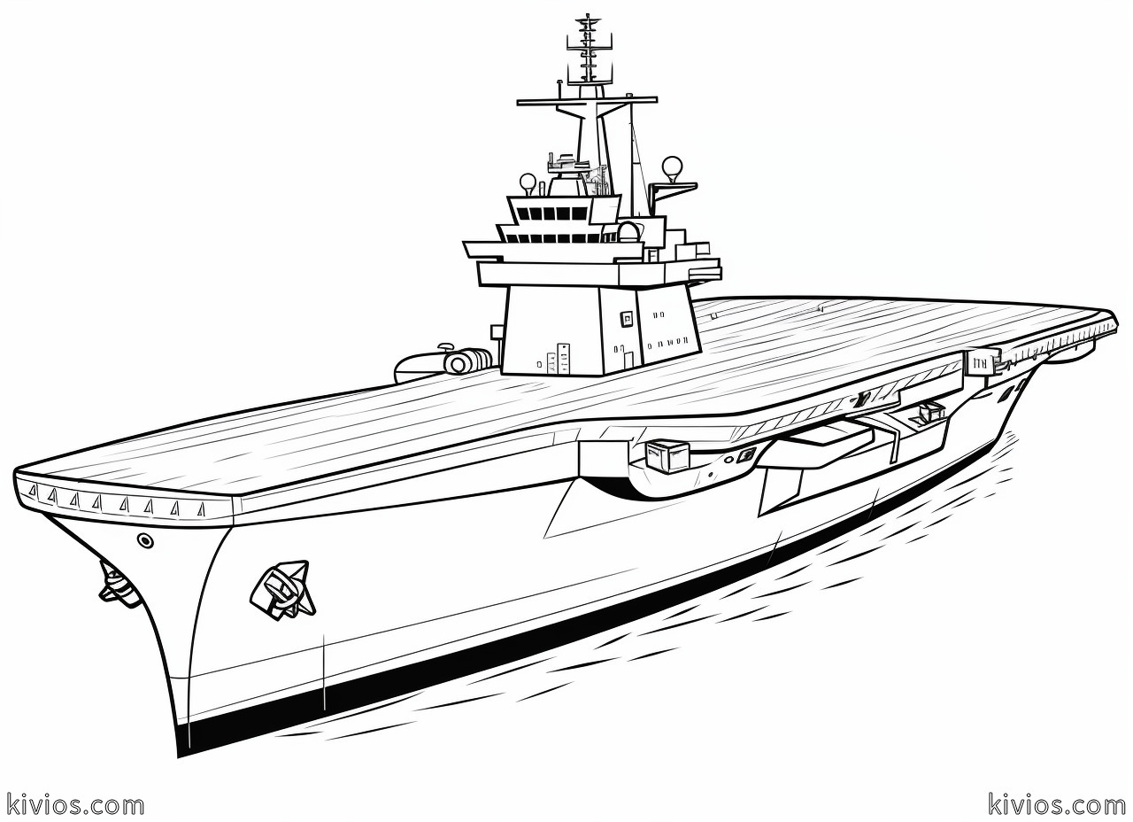 Military Ship Coloring Pages - Kivios