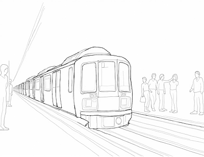 Train Stations Coloring Pages - Kivios
