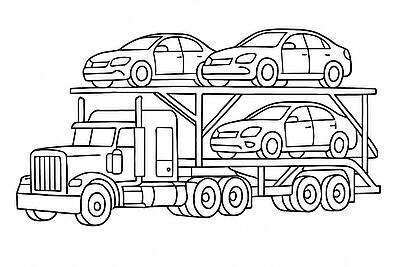 coloring pages with vehicles