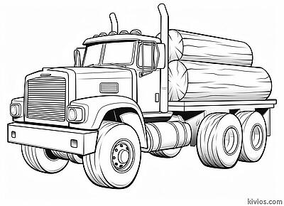 coloring page tanker truck